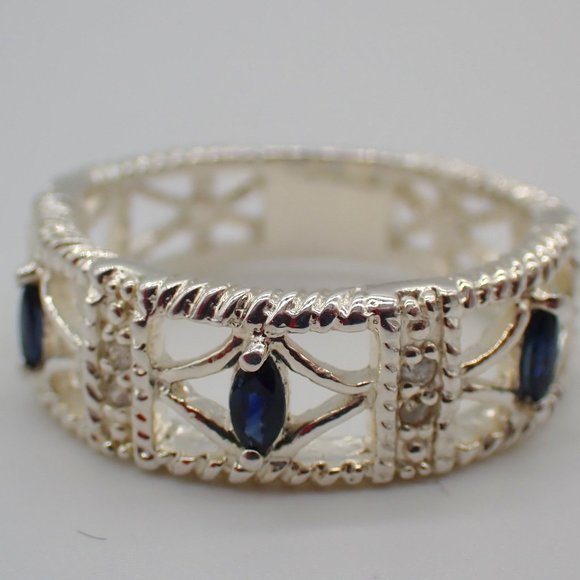 Lenox | Jewelry | Lenox 925 Silver And Blue Sapphire Ring | Poshmark